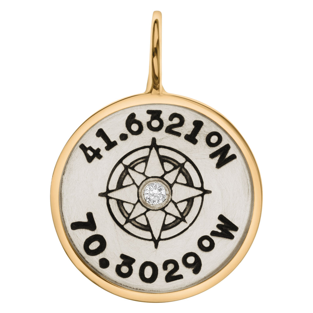 Silver & Gold Coordinates Round Charm – Heather B. Moore