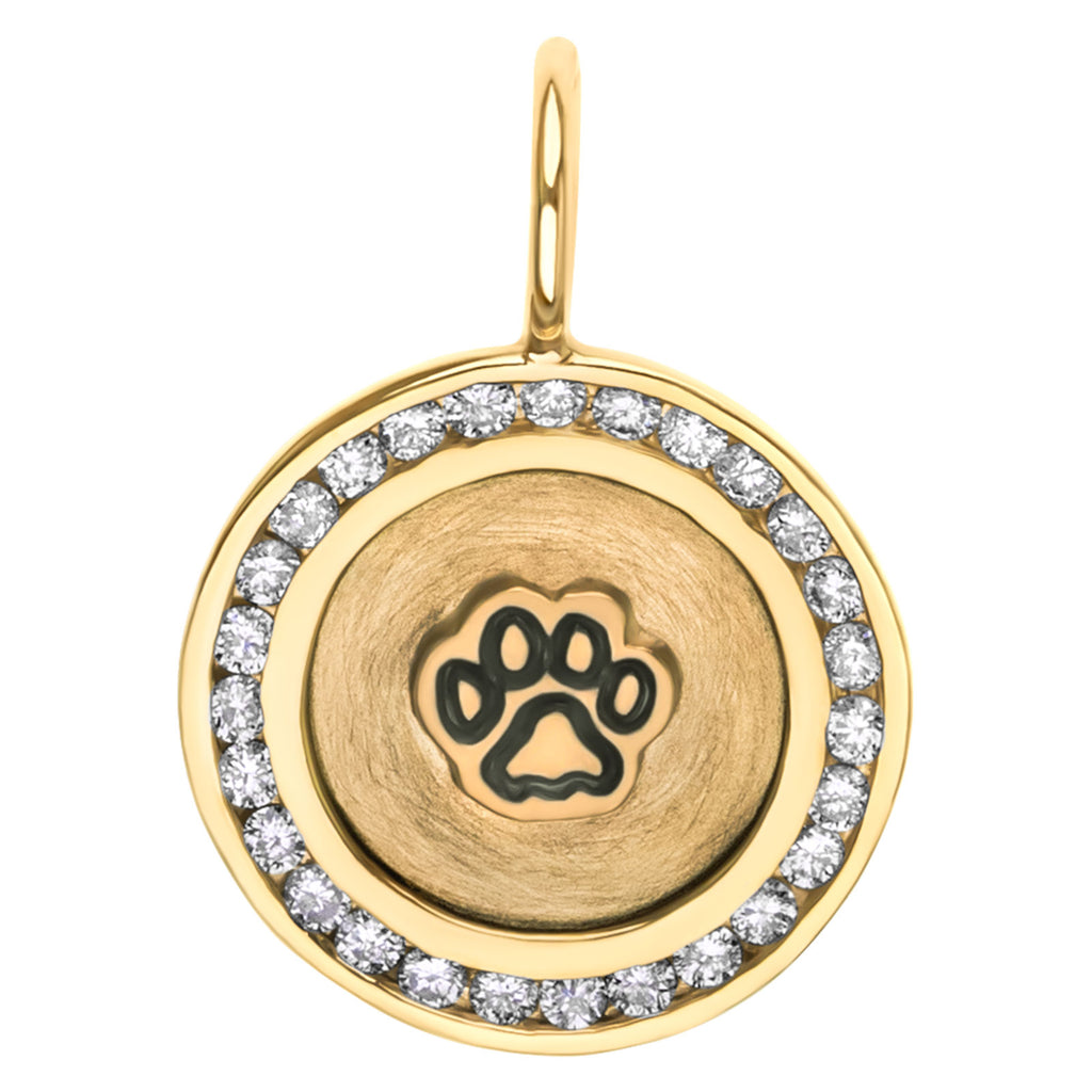 Paw Print Channel Set Round Charm – Heather B. Moore