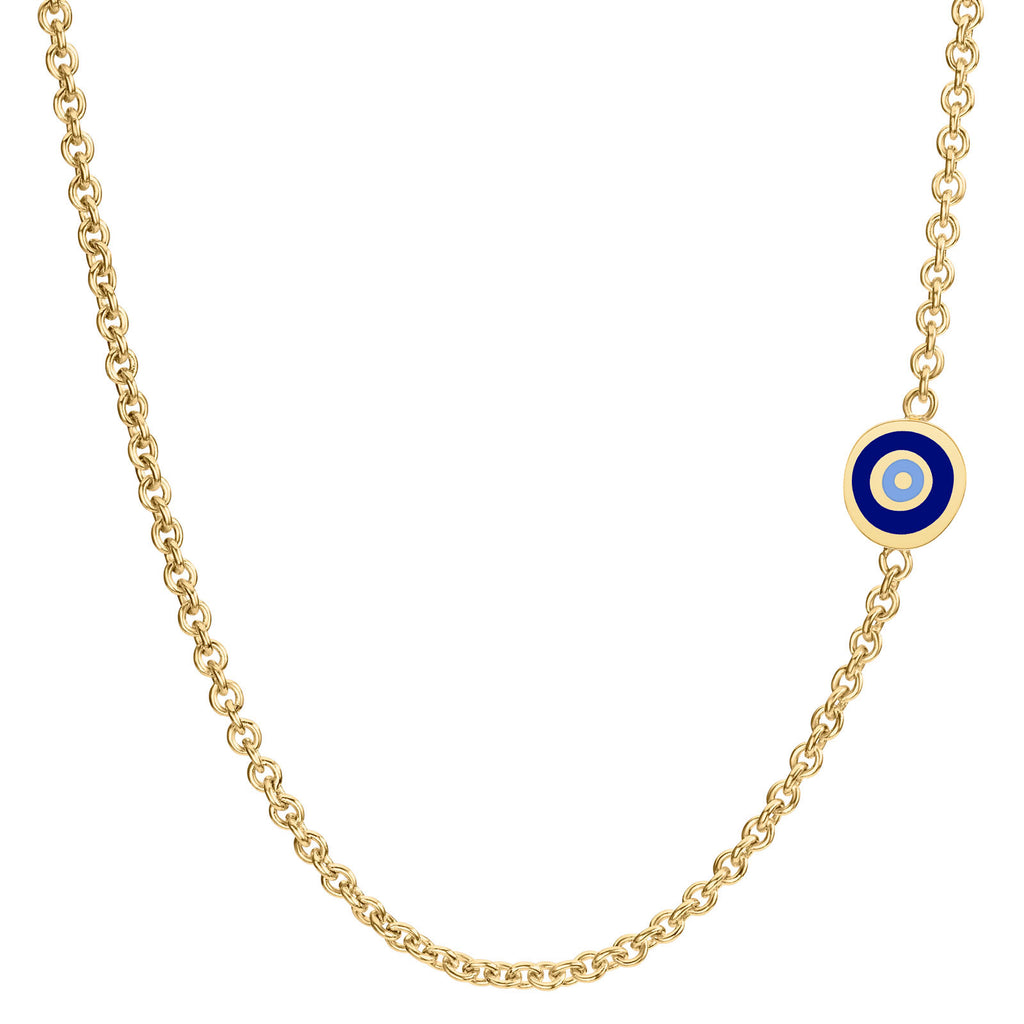 2mm Gold Enamel Evil Eye Chain – Heather B. Moore