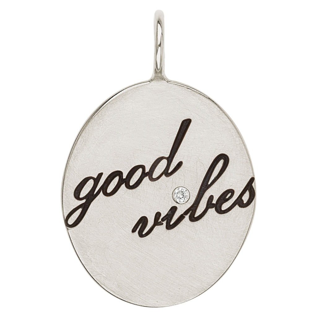 Good Vibes Oval Charm – Heather B. Moore