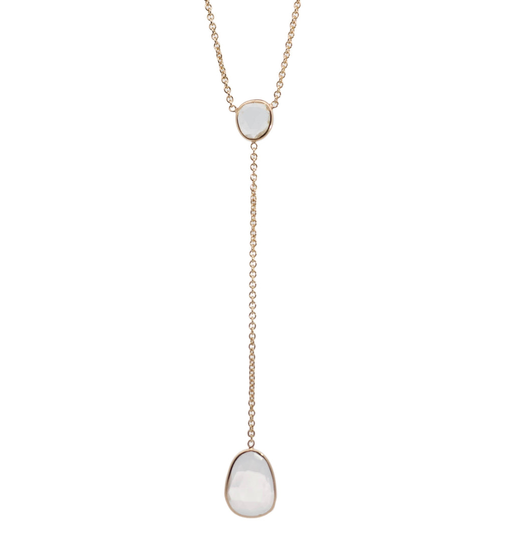 White Topaz Elizabeth Stone Lariat Chain – Heather B. Moore