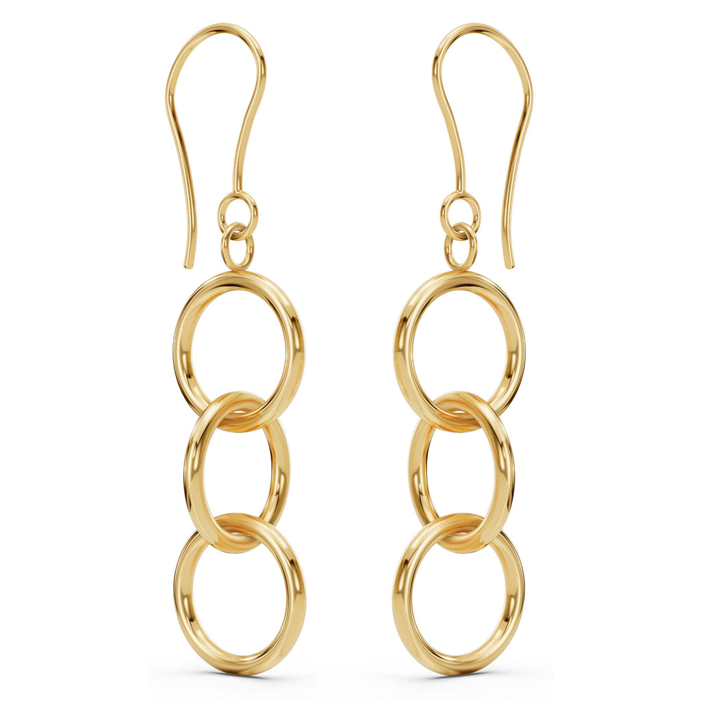 Medium Gold Round Drop Earrings – Heather B. Moore
