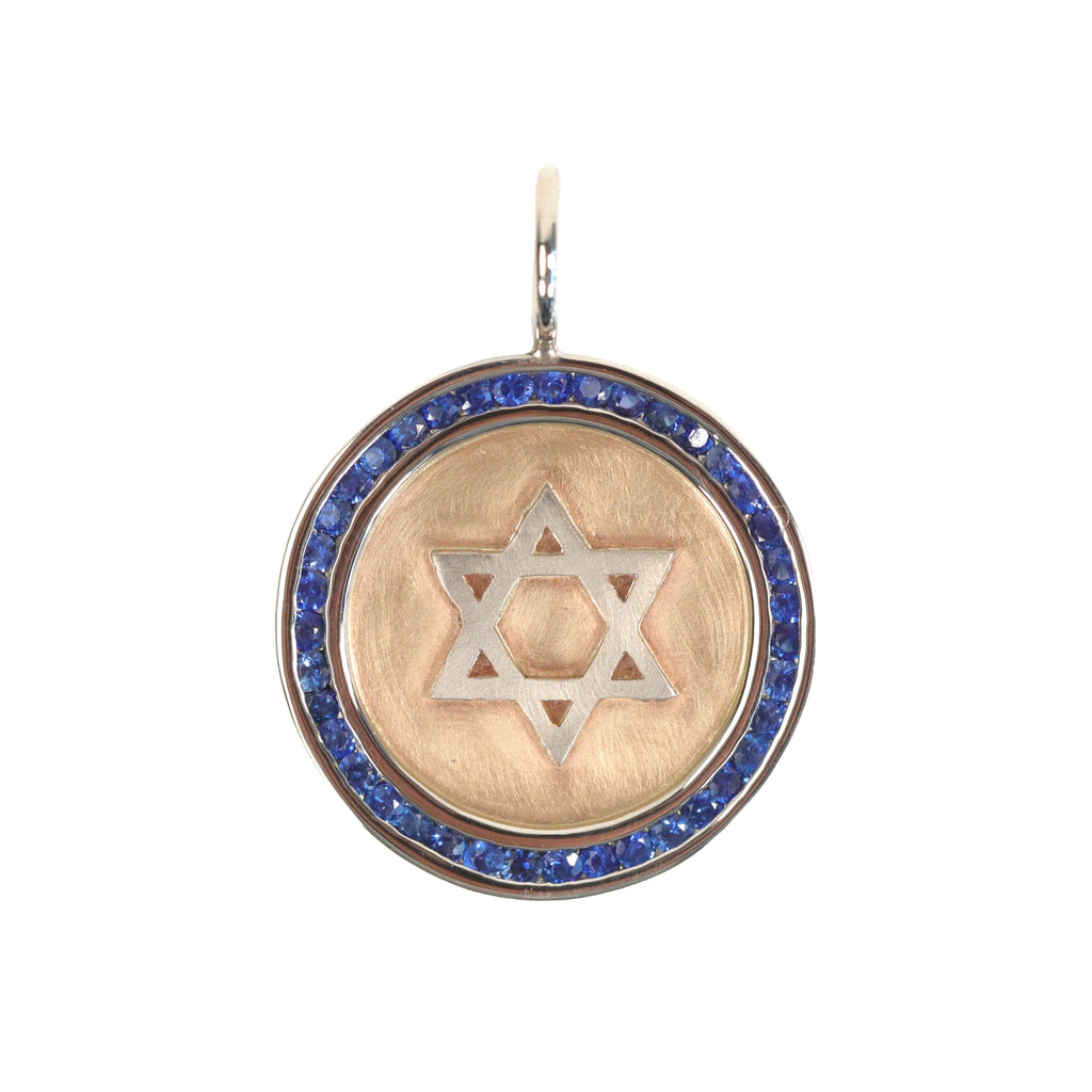 Star of David Channel Set Round Charm – Heather B. Moore