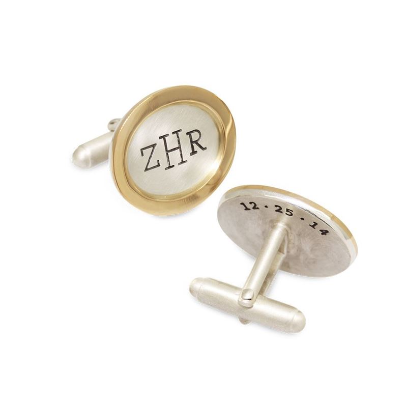 Oval Monogram and Date Cufflinks – Heather B. Moore