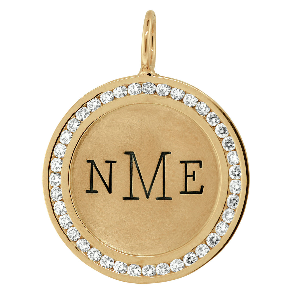 Monogram Channel Set Round Charm – Heather B. Moore