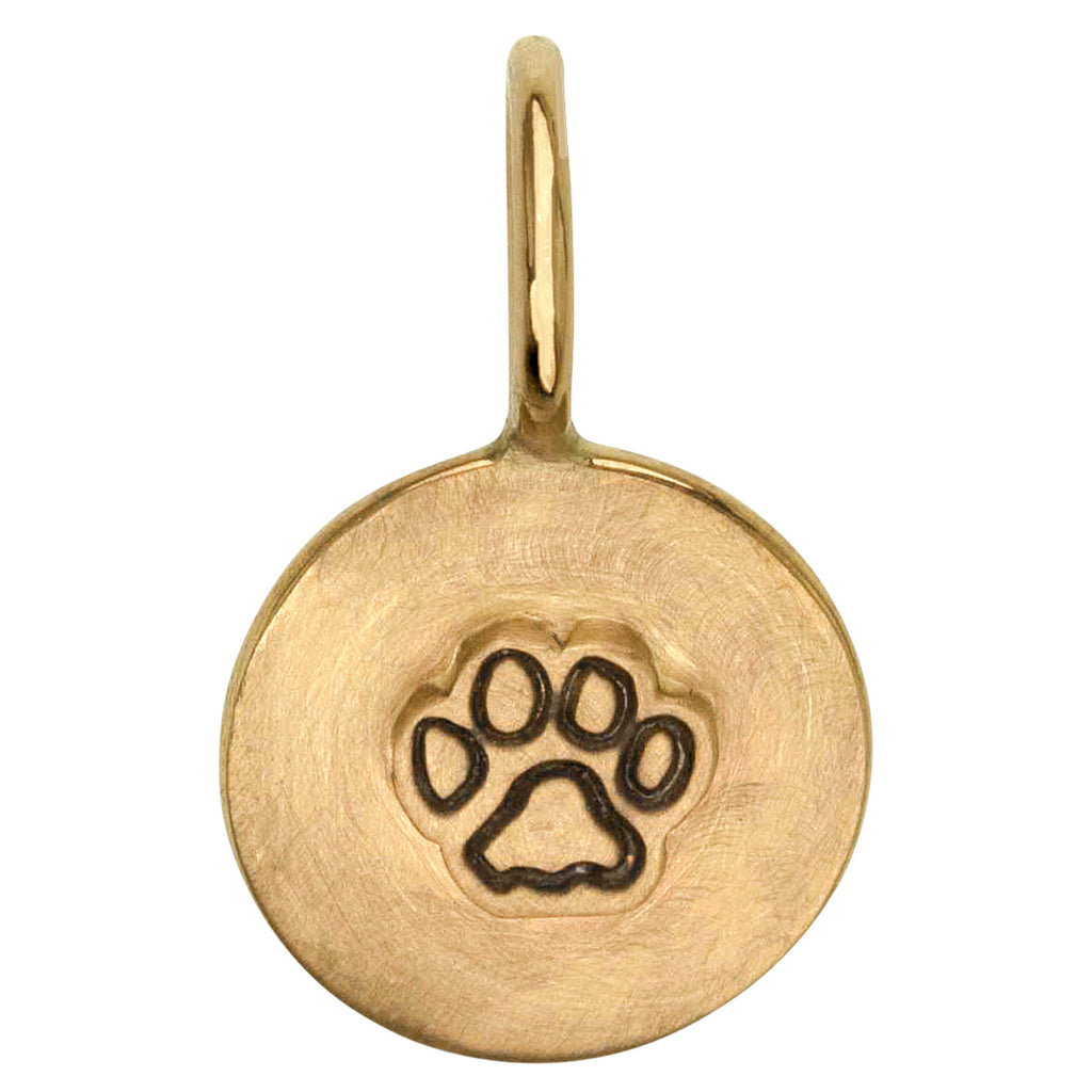Gold Paw Print Round Charm – Heather B. Moore